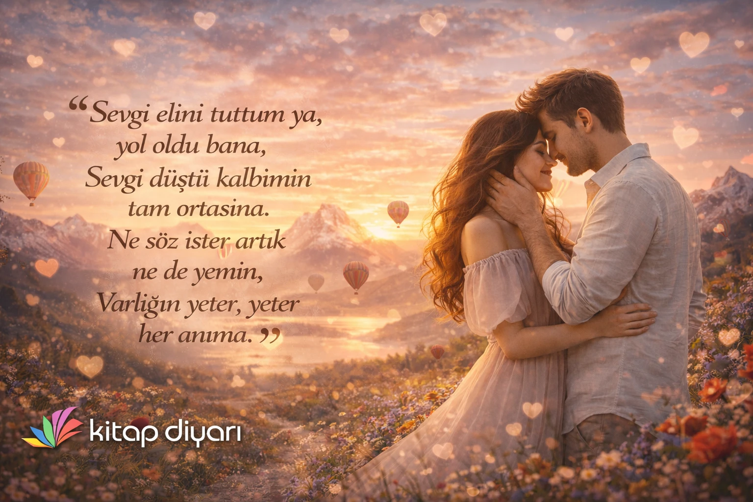Kısa ve Uzun Özgün Sevgi Şiirleri - Kitap Diyarı